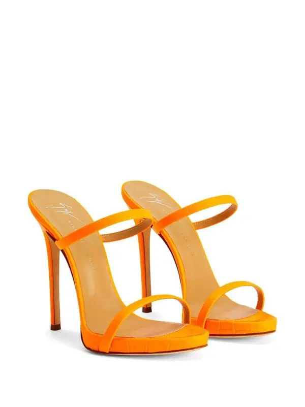 GIUSEPPE ZANOTTI 120mm Darsey Sandals - Orange