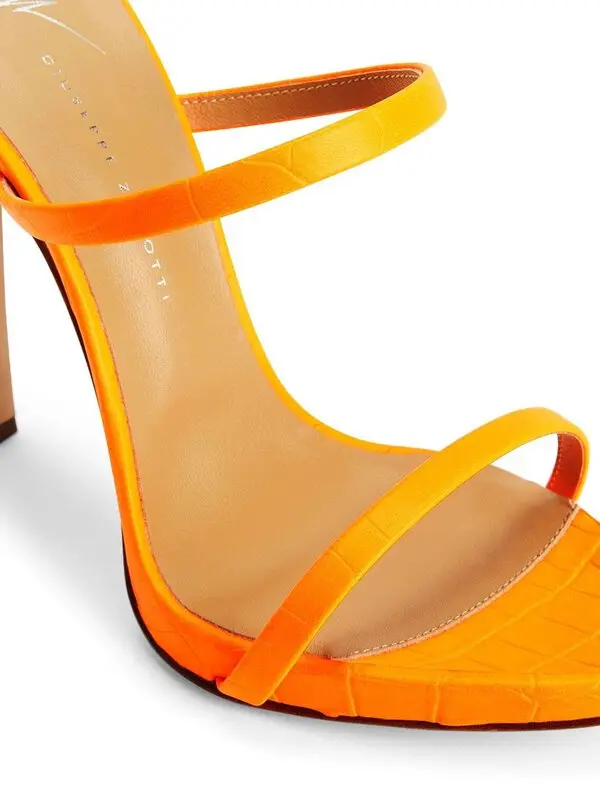 GIUSEPPE ZANOTTI 120mm Darsey Sandals - Orange