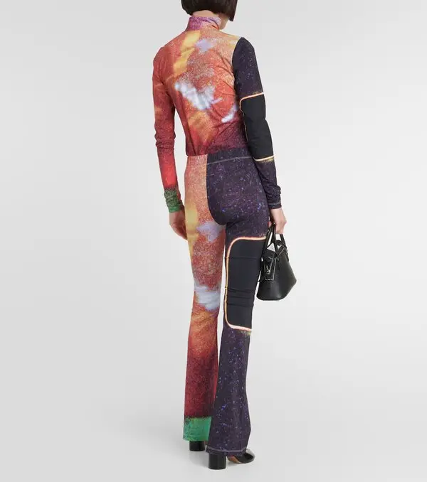 MAISON MARGIELA Printed Flared Leggings - Multicoloured