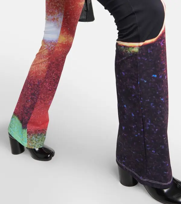MAISON MARGIELA Printed Flared Leggings - Multicoloured