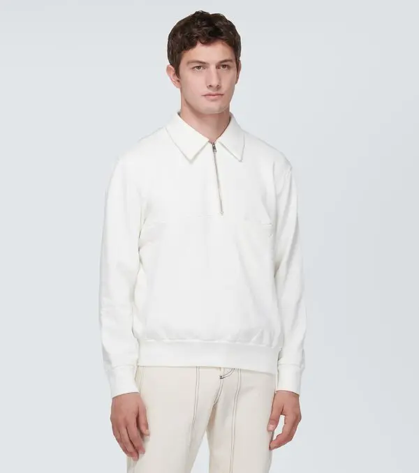 WINNIE N.Y.C Cotton Polo Sweater