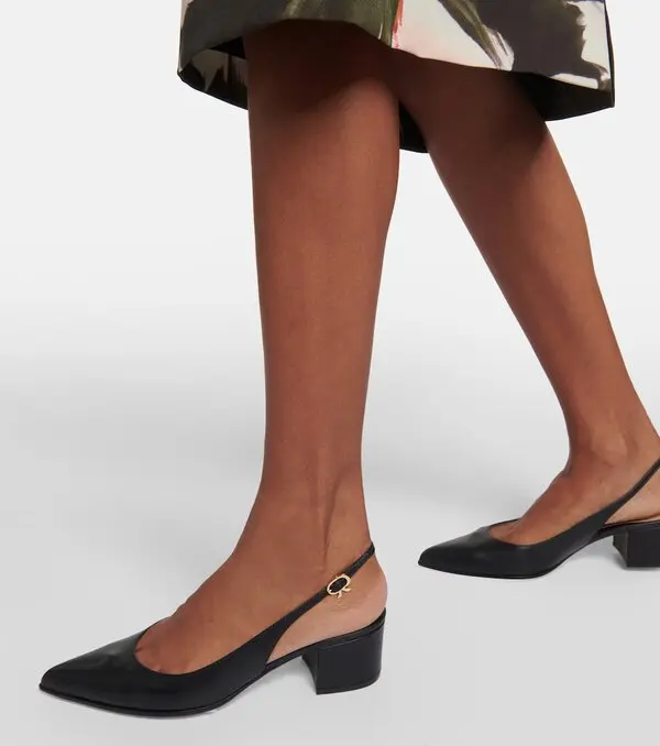 GIANVITO ROSSI Leather Slingback Pumps