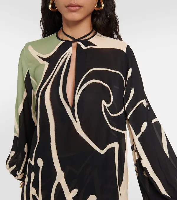 Johanna Ortiz Printed Silk Georgette Blouse