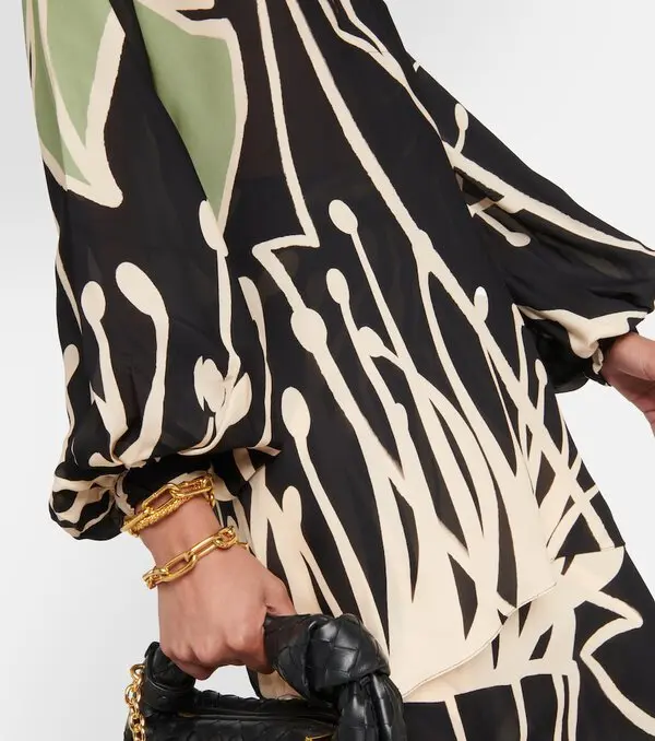 Johanna Ortiz Printed Silk Georgette Blouse