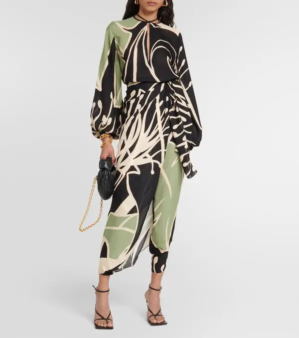 Johanna Ortiz Printed Silk Georgette Blouse