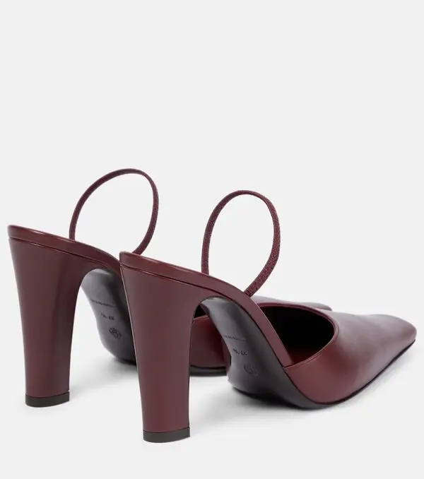 THE ROW Leather Slingback Pumps