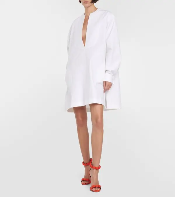 Alaïa Cotton Poplin Mini Dress