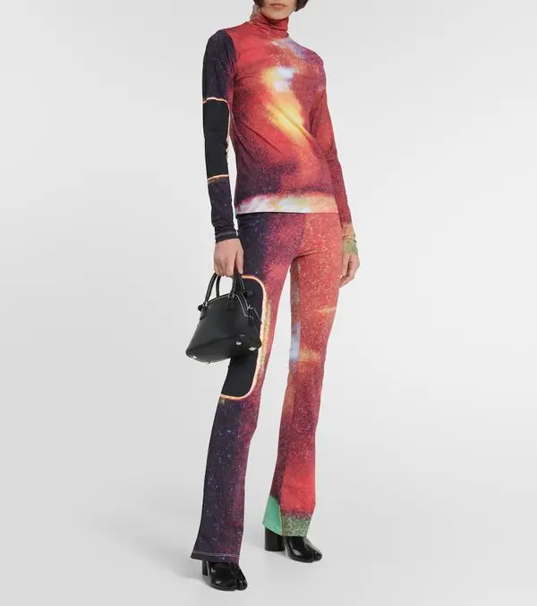 MAISON MARGIELA Printed Turtleneck Top