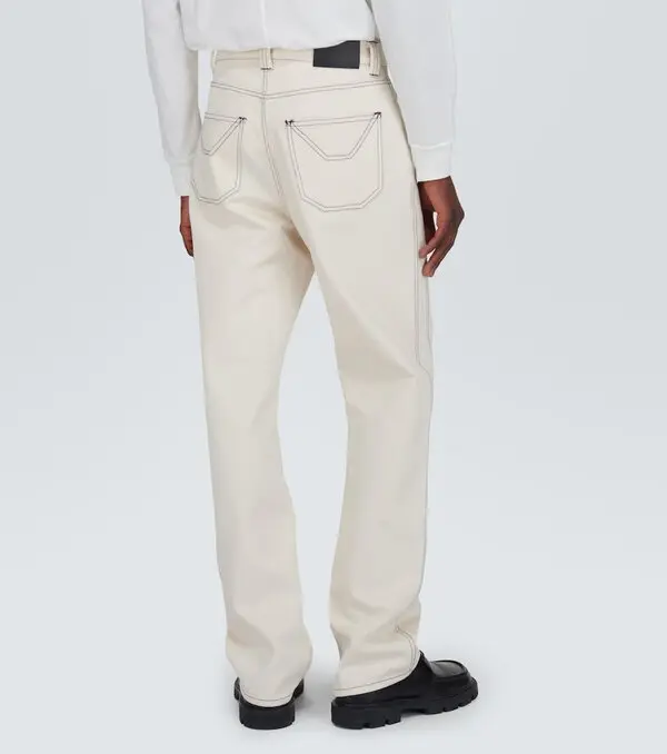 WINNIE N.Y.C Paneled Straight Cotton Pants