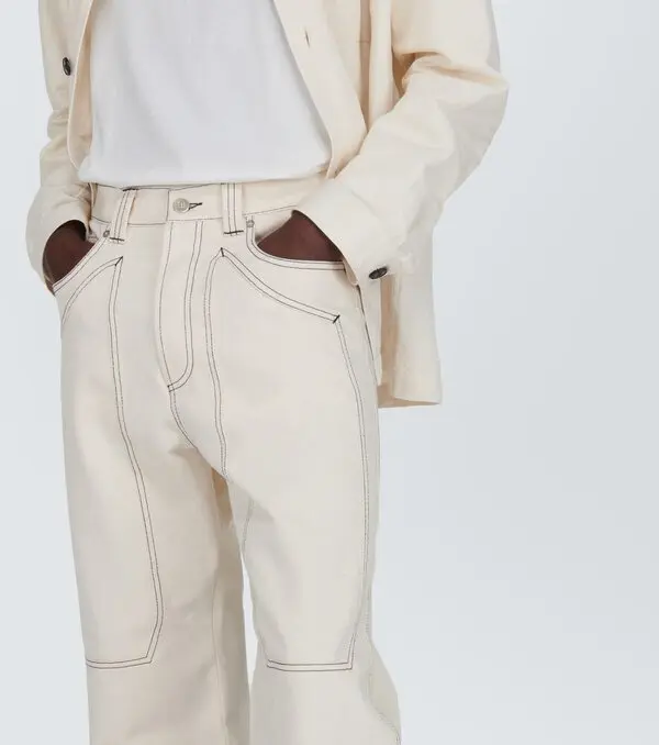 WINNIE N.Y.C Paneled Straight Cotton Pants
