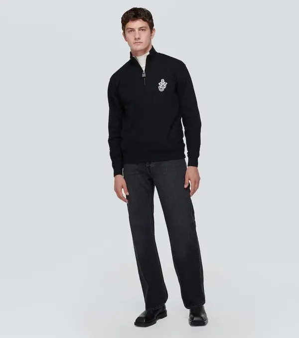 JW Anderson Half-zip Wool Sweatshirt