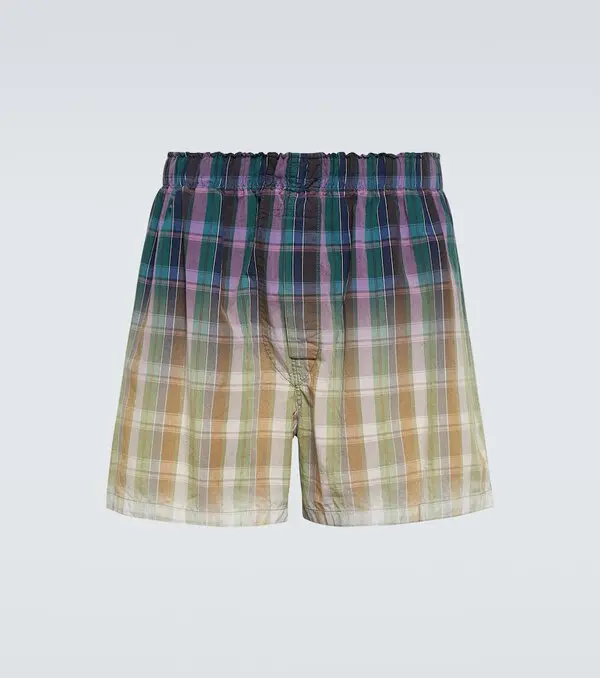 MAISON MARGIELA Checked Cotton Shorts
