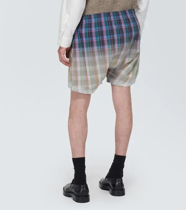 MAISON MARGIELA Checked Cotton Shorts