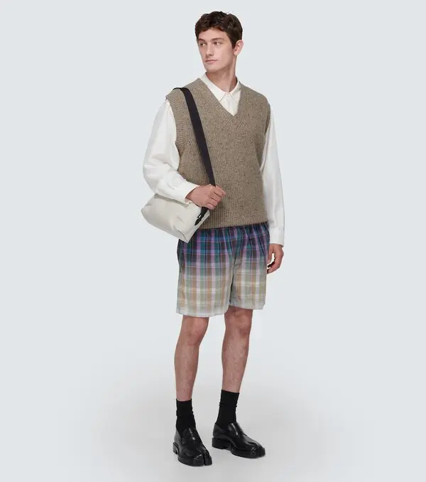 MAISON MARGIELA Checked Cotton Shorts