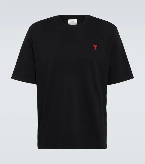 AMI Paris De Cœur Cotton Jersey T-shirt - Black