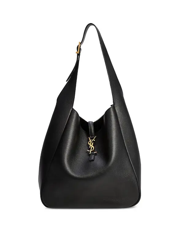 Saint Laurent Le 5 A 7 Shoulder Bag - Black/gold Smooth Leather