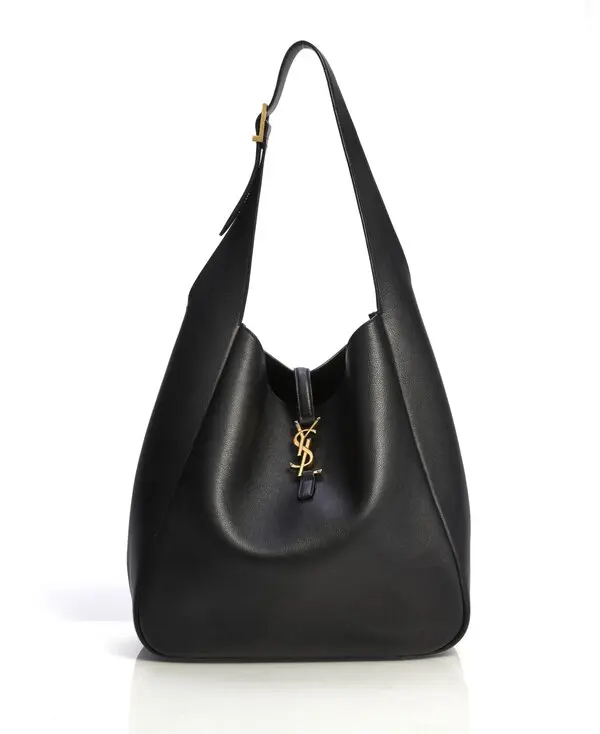 Saint Laurent Le 5 A 7 Shoulder Bag - Black/gold Smooth Leather