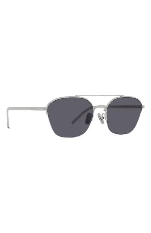 GIVENCHY 
Gv Speed Pilot Sunglasses - Shiny Palladium / Smoke Givenchy GV Speed 64mm Oversize Gradient Pilot Sunglasses  main image 2