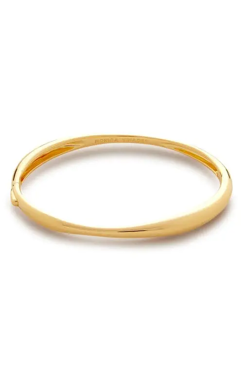 Monica Vinader Nura Reef Thin Bangle - 18ct Gold Vermeil/ster Silver