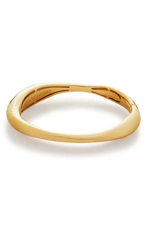 Monica Vinader Nura Reef Thin Bangle - 18ct Gold Vermeil/ster Silver