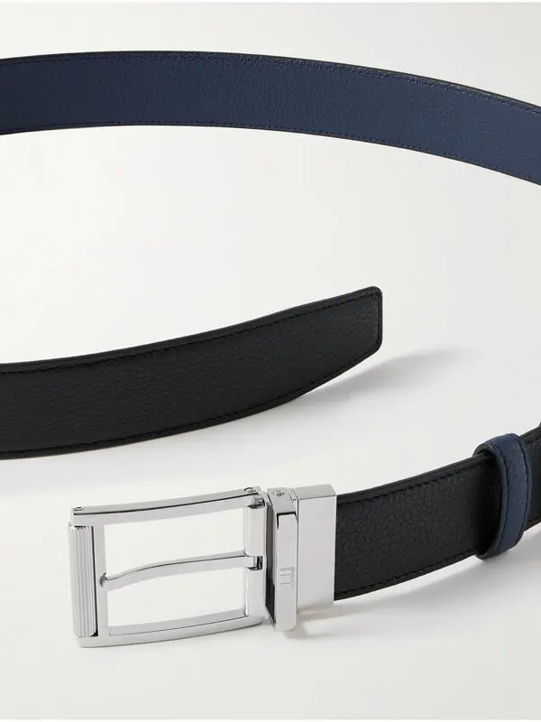Dunhill 3.5cm Reversible Full-grain Leather Belt