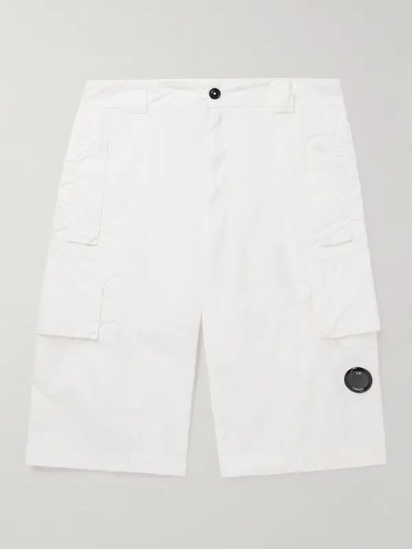 C.P. COMPANY Straight-leg Logo-appliquéd Cargo Shorts