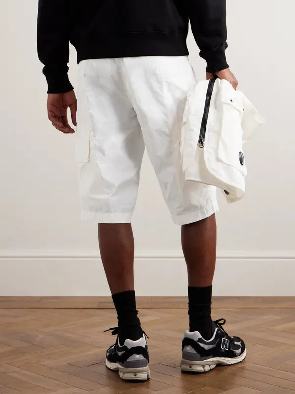 C.P. COMPANY Straight-leg Logo-appliquéd Cargo Shorts