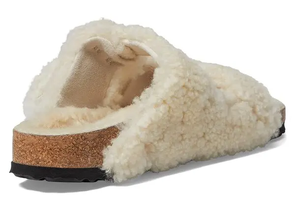 BIRKENSTOCK Arizona Big Buckle Teddy Sandals - White