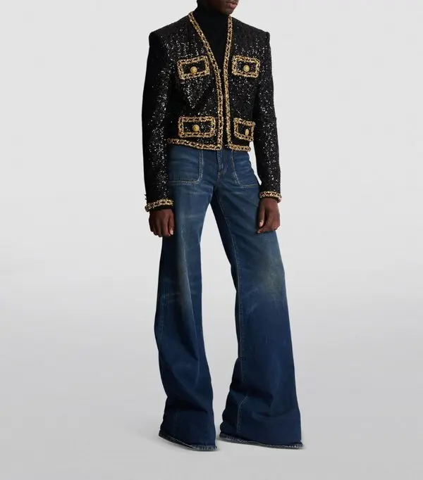 Balmain Sequin-embellished Spencer Jacket