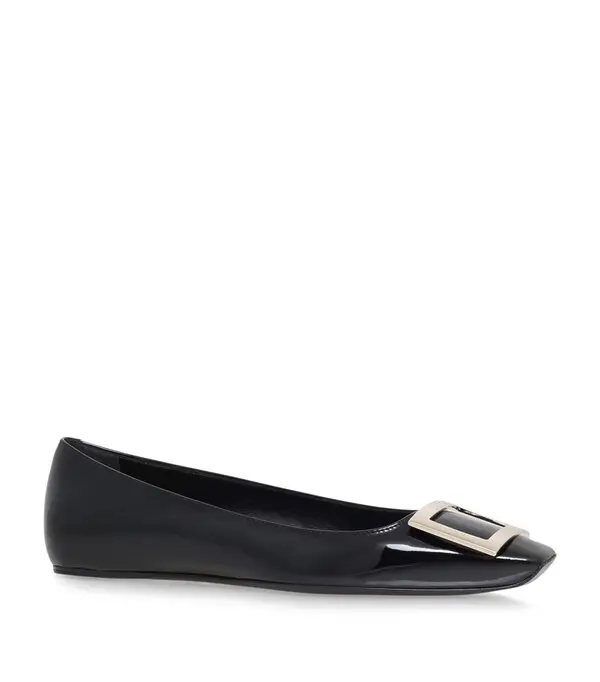 ROGER VIVIER Quadrata Trompette Ballet Flats - Black