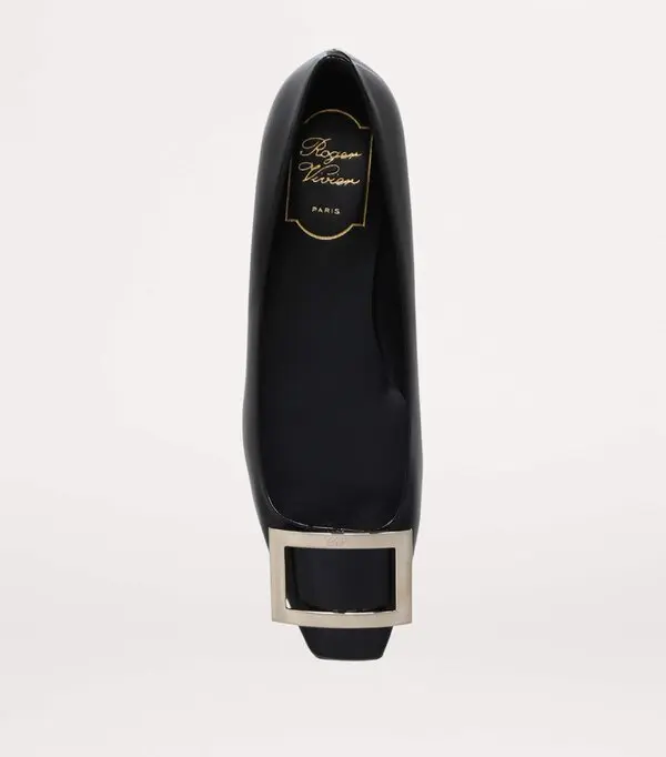 ROGER VIVIER Quadrata Trompette Ballet Flats - Black