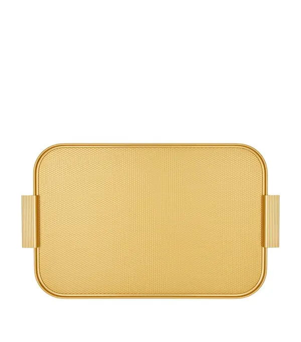 KAYMET Ribbed Serving Tray - Gold
