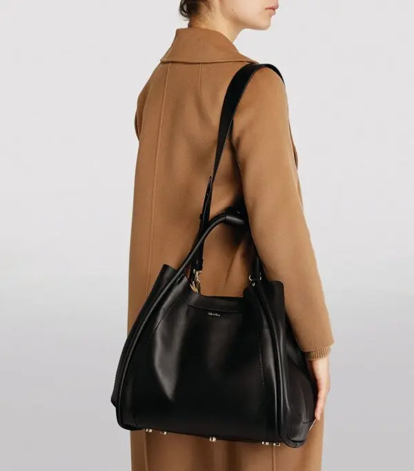 Max Mara Leather Marine M Tote Bag