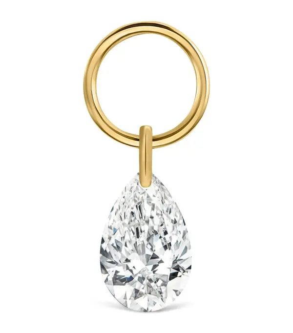 MARIA TASH Diamond Pear Floating Charm - Gold