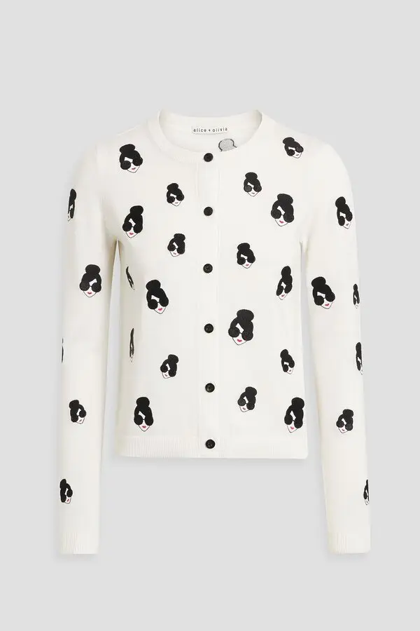 Alice+olivia♡ステイシーニット Alice + Olivia Alice Olivia Ruthy Stace Embroidered Woolblend