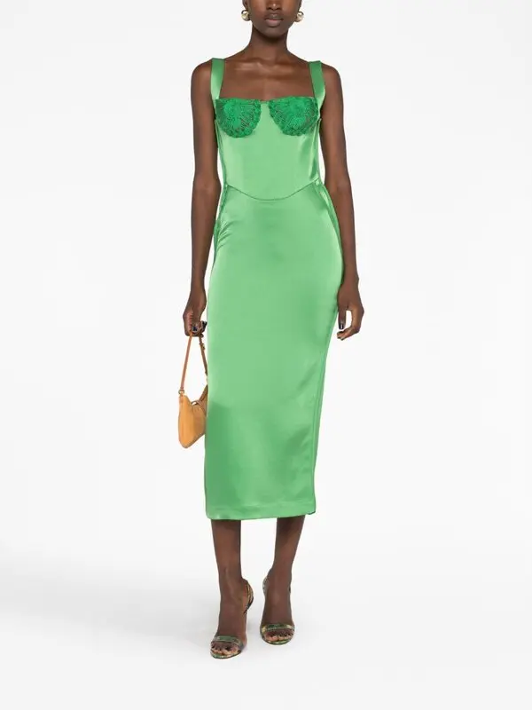 Paris Georgia Micah Soutache-Trim Midi Dress In Green - 30% Off |  Editorialist
