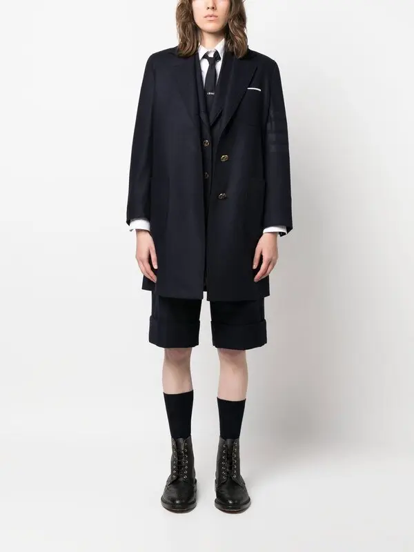 Thom Browne Engineered Single-breasted Coat
