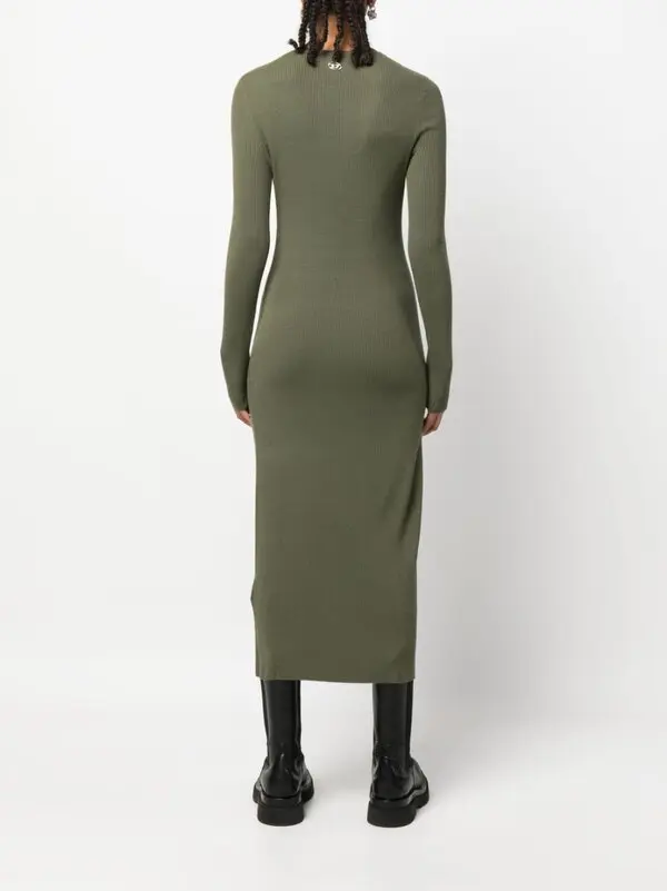 DIESEL® Cut-out Wool-blend Dress - Green