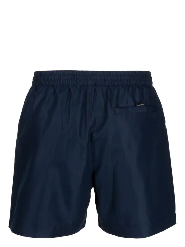 Calvin Klein Logo-tape Swim Shorts - Blue