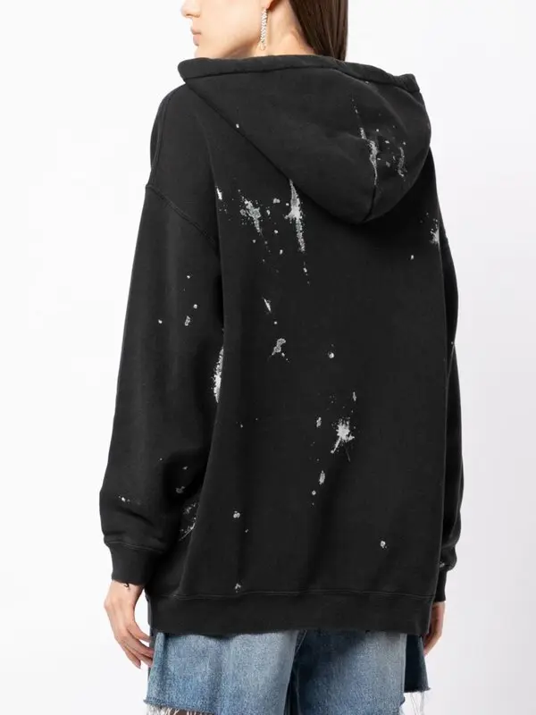 R13 Slogan-print Distressed Hoodie