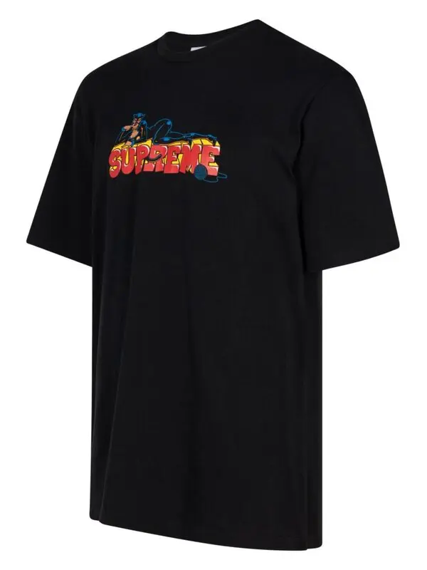 Supreme Catwoman Logo-Print T-Shirt - Black | Editorialist