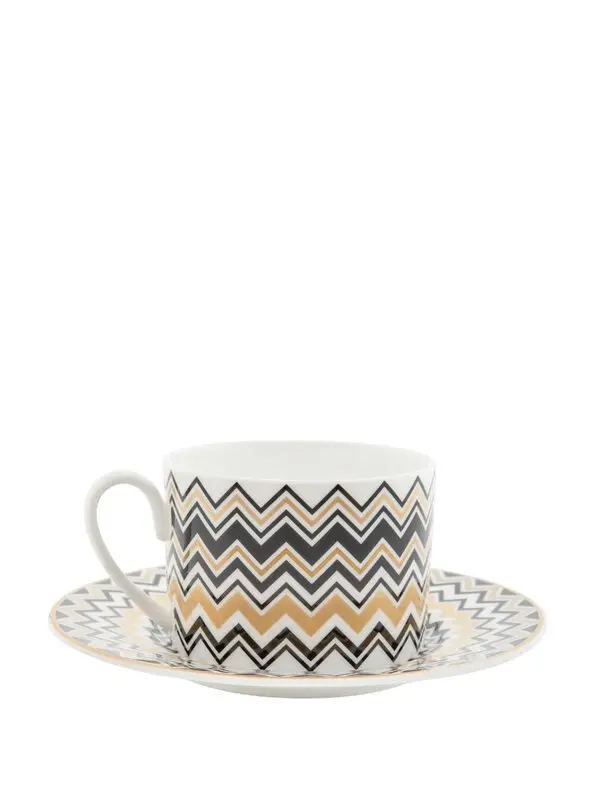 Missoni Zigzag-print Tea Cup And Saucer