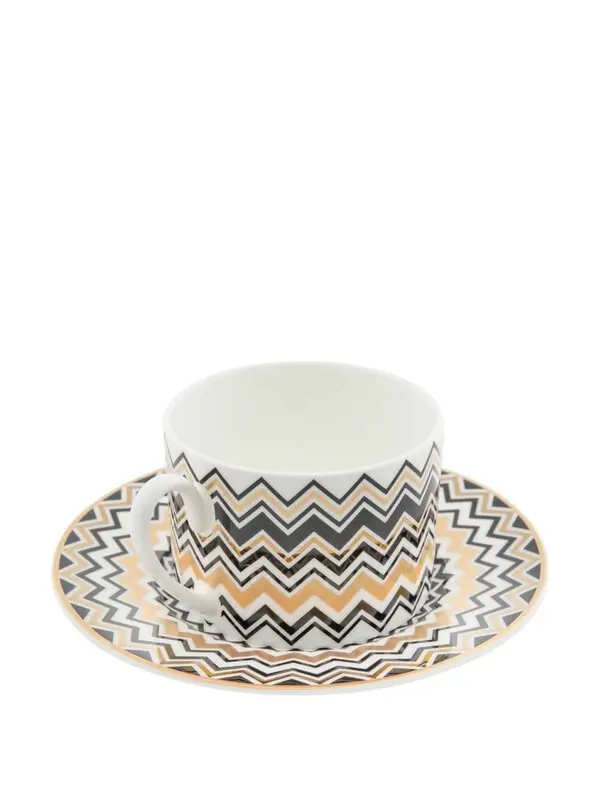 Missoni Zigzag-print Tea Cup And Saucer