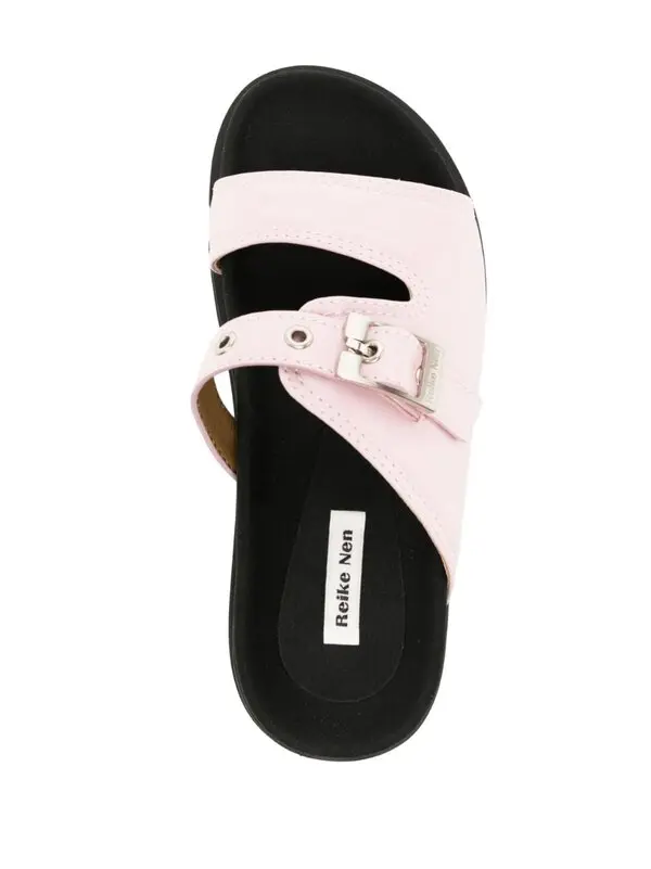 REIKE NEN Buckle-fastening Leather Sandals - Pink