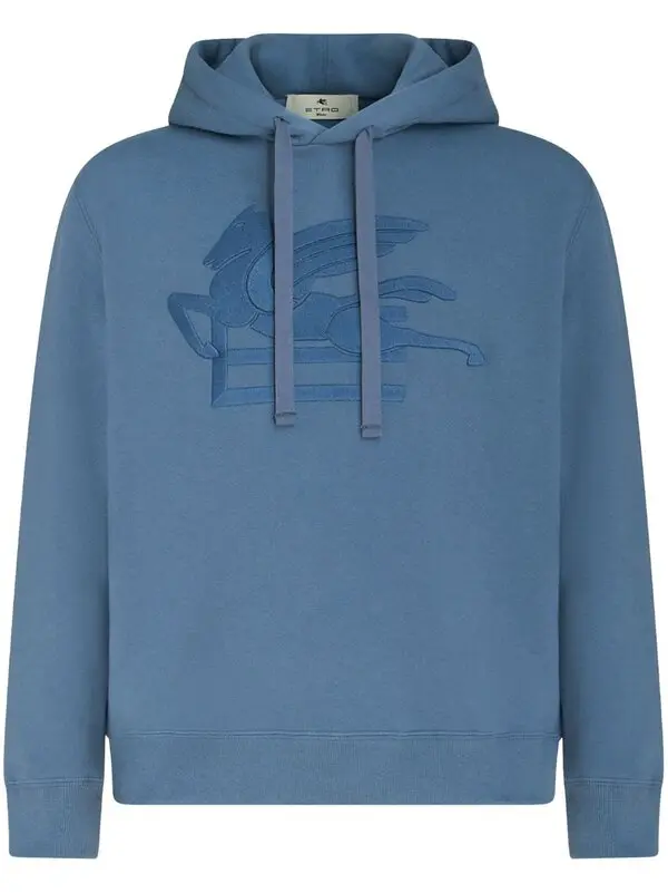 Etro Logo-embroidered Cotton Hoodie