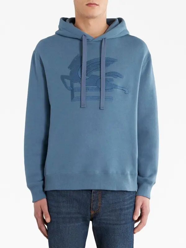 Etro Logo-embroidered Cotton Hoodie