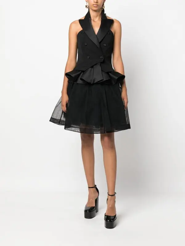 Moschino Double-breasted Sleeveless Blazer Top