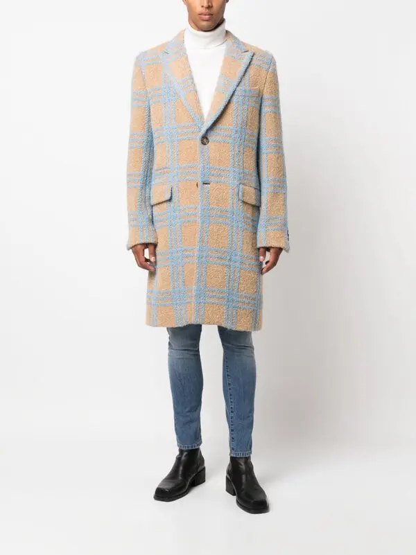 Philipp Plein Checked Single-breasted Coat