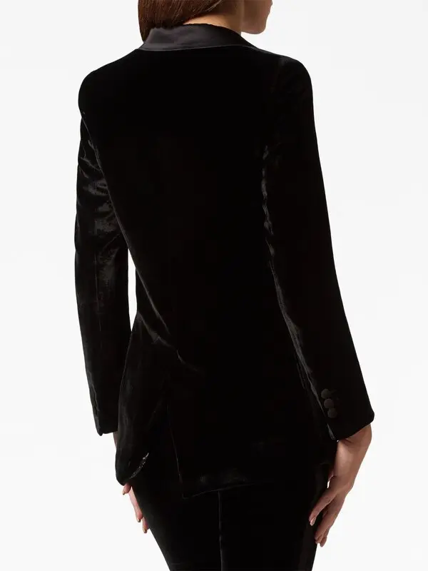 Philipp Plein Velvet Blazer With Contrasting Trim
