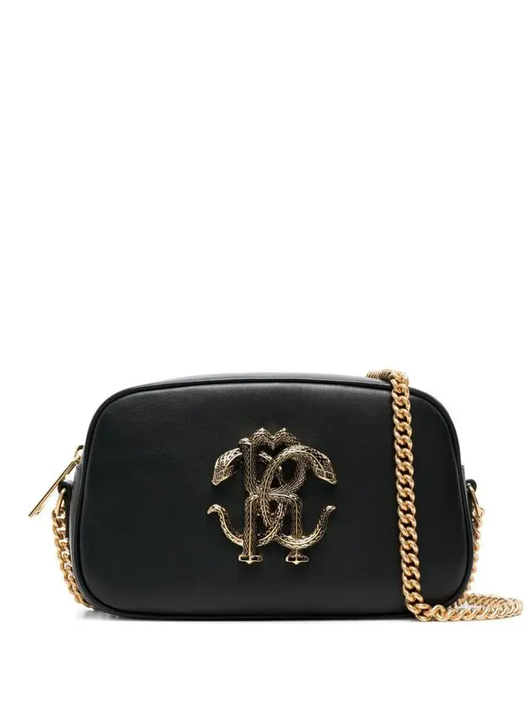 Roberto Cavalli Mirror Snake Shoulder Bag
